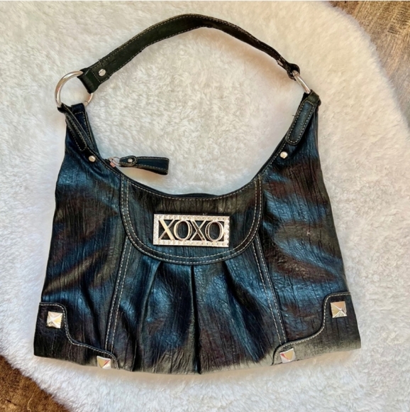 XOXO | Bags | Xoxo Black Faux Leather Shoulder Bag | Poshmark